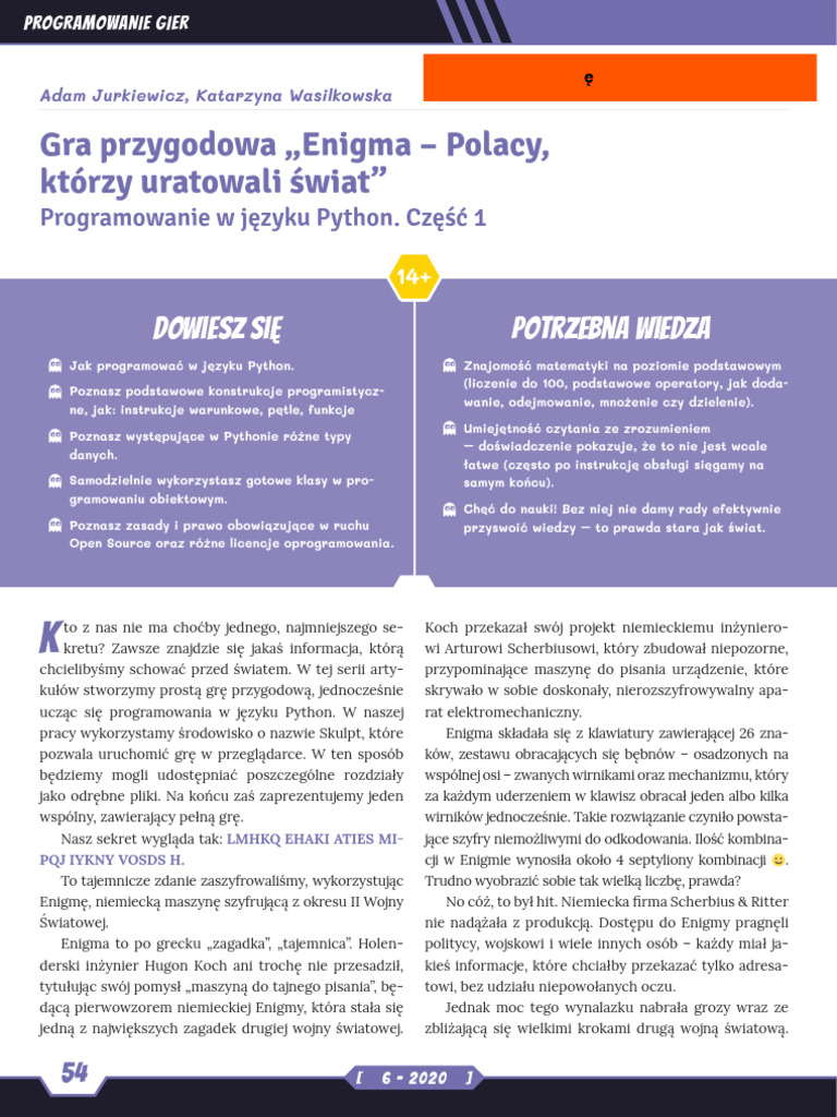 Programista Junior 08 Enigma1 | PDF