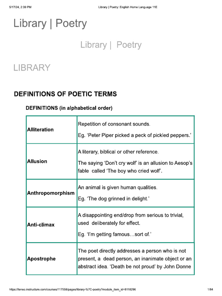 Poetic Devices | PDF