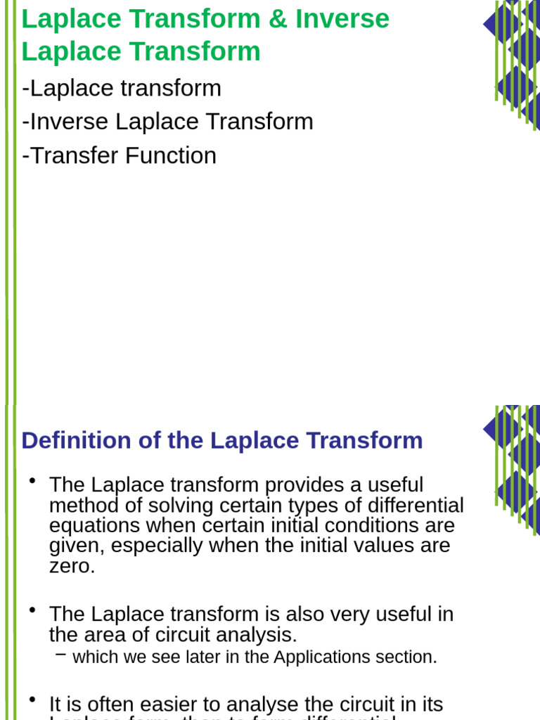 Lecture 3 - Laplace Transform | PDF | Zero Of A Function | Laplace ...