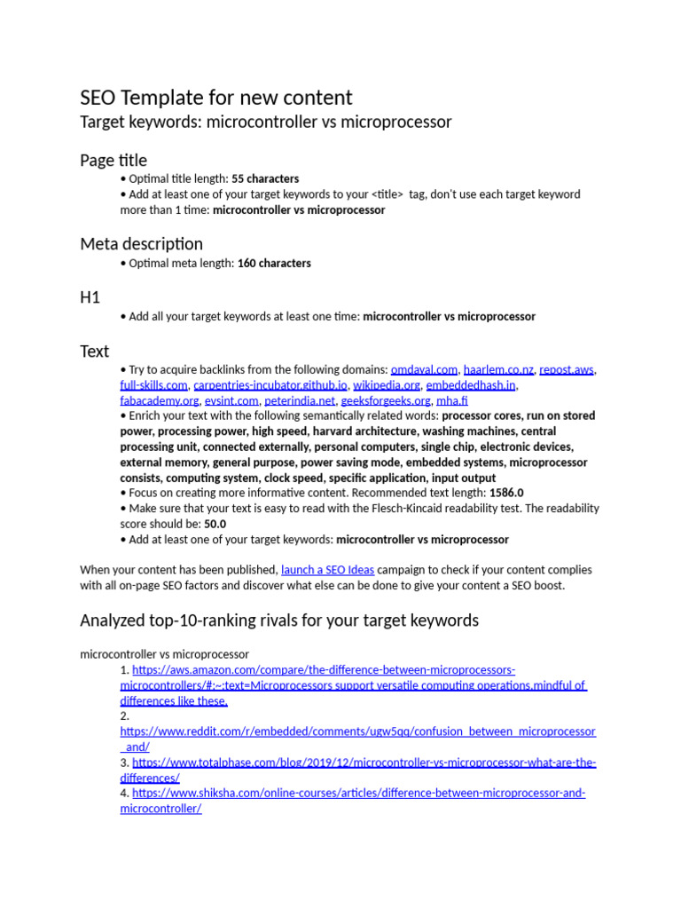 Content Template 20240713 | PDF | Microcontroller | Central Processing Unit