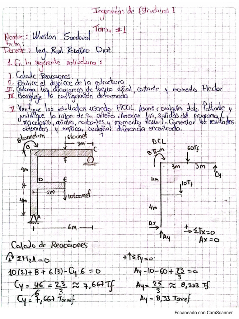 Winston Sandoval Tarea1 Estructuras | PDF