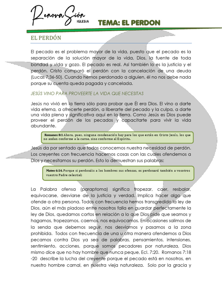 Perdon | PDF | Pecado | Perdón