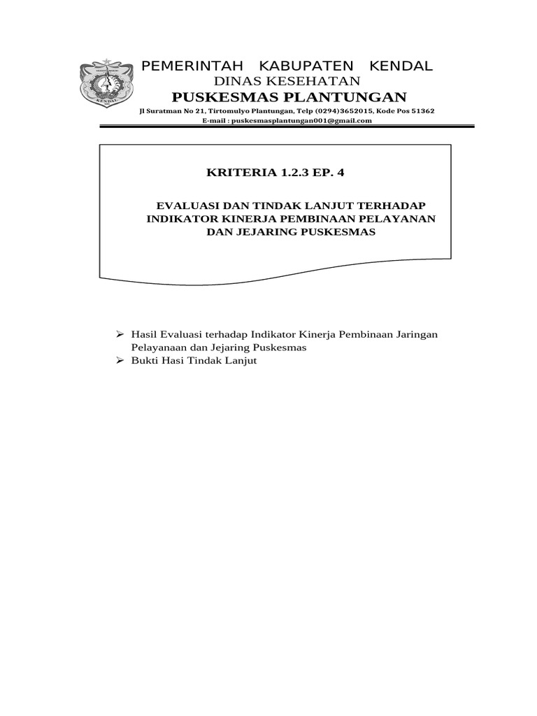 Sampul Kriteria 1.2.3 Ep 4 | PDF