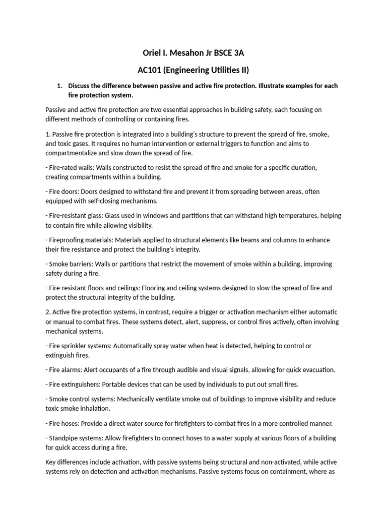 Mesahon AC101 | PDF | Fire Sprinkler System | Firefighting