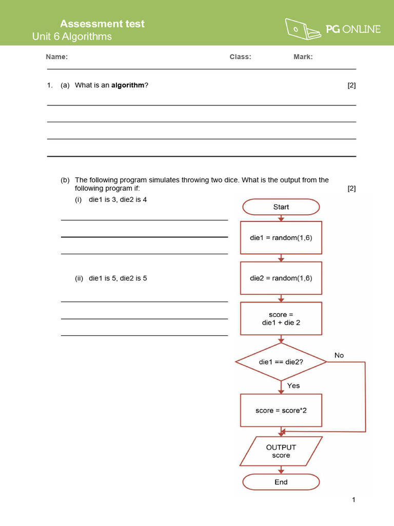 Unit 6 Assessment | PDF | Algorithms | Computer Science
