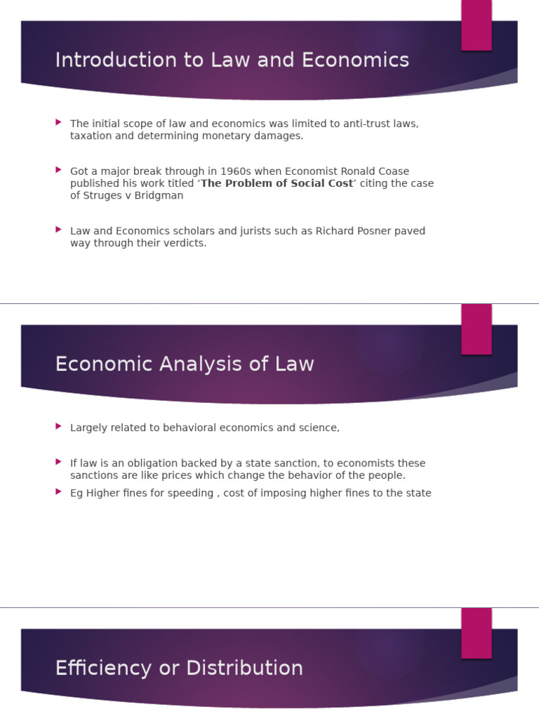Law and Economics: Key Concepts Explained | PDF | Economics | Pareto ...