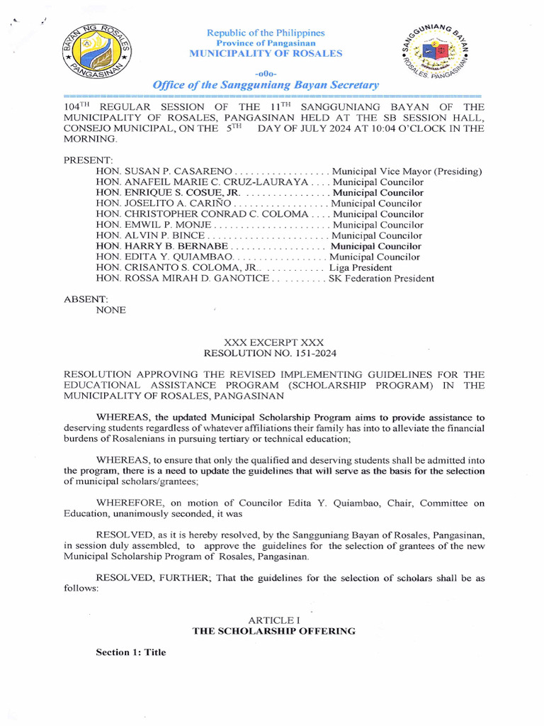 151 2024 Guidelines For The Educational Assistance Program | PDF