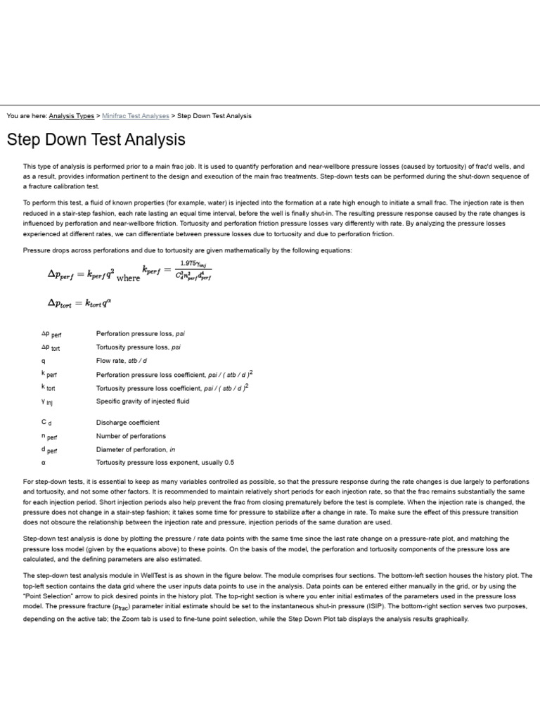 Step-down Test Analysis | PDF | Pressure | Applied Mathematics