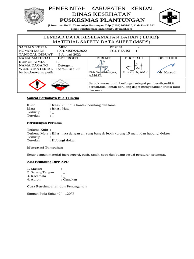 Daftar MSDS | PDF