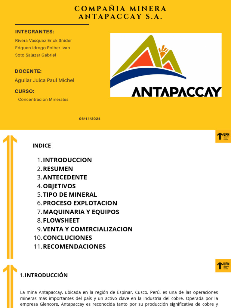Importancia de la Mina Antapaccay en Perú | PDF | Minería | Cobre