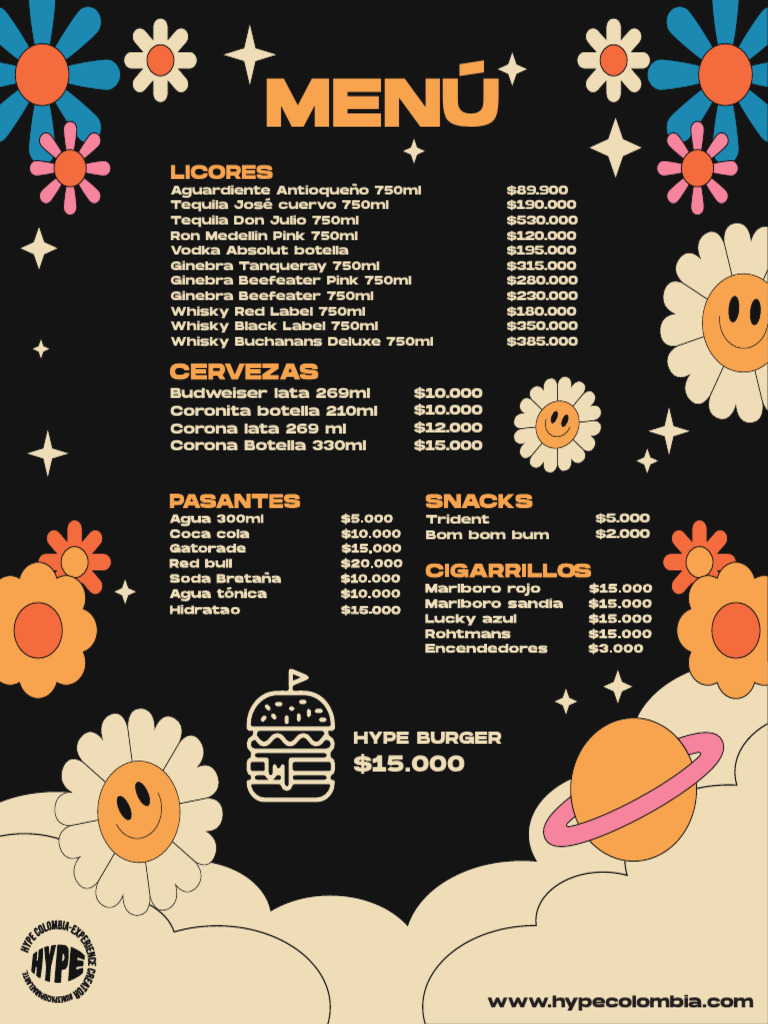 Menú Hype | PDF