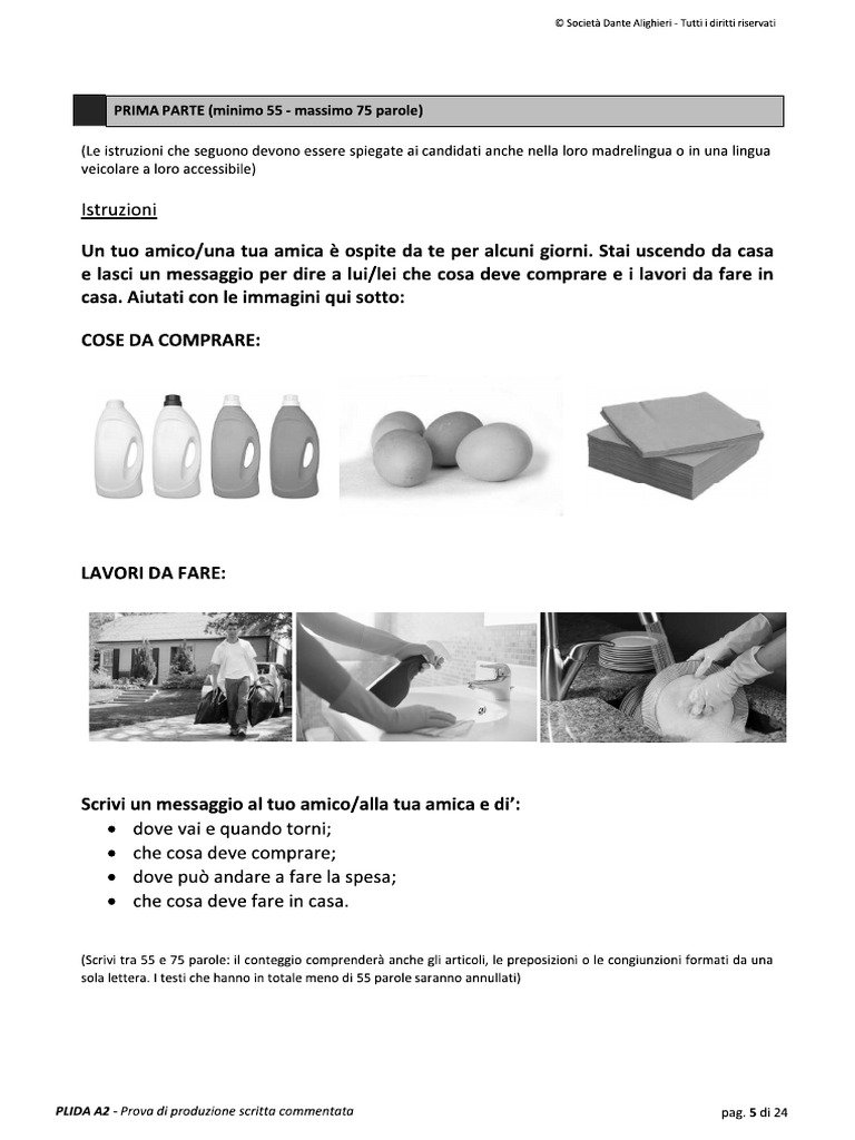 Plida A2 Escrita | PDF