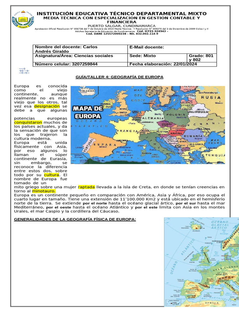Guia de Europa | PDF | Europa | Clima