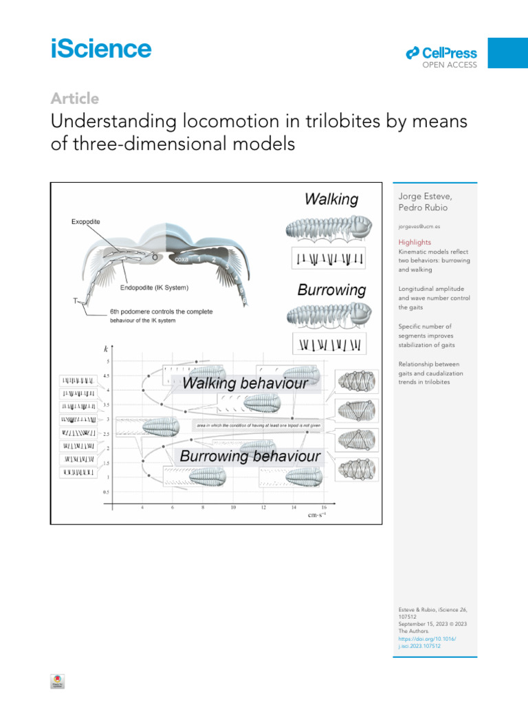 Understanding Locomotion in Trilobites | PDF | Waves | Terrestrial ...