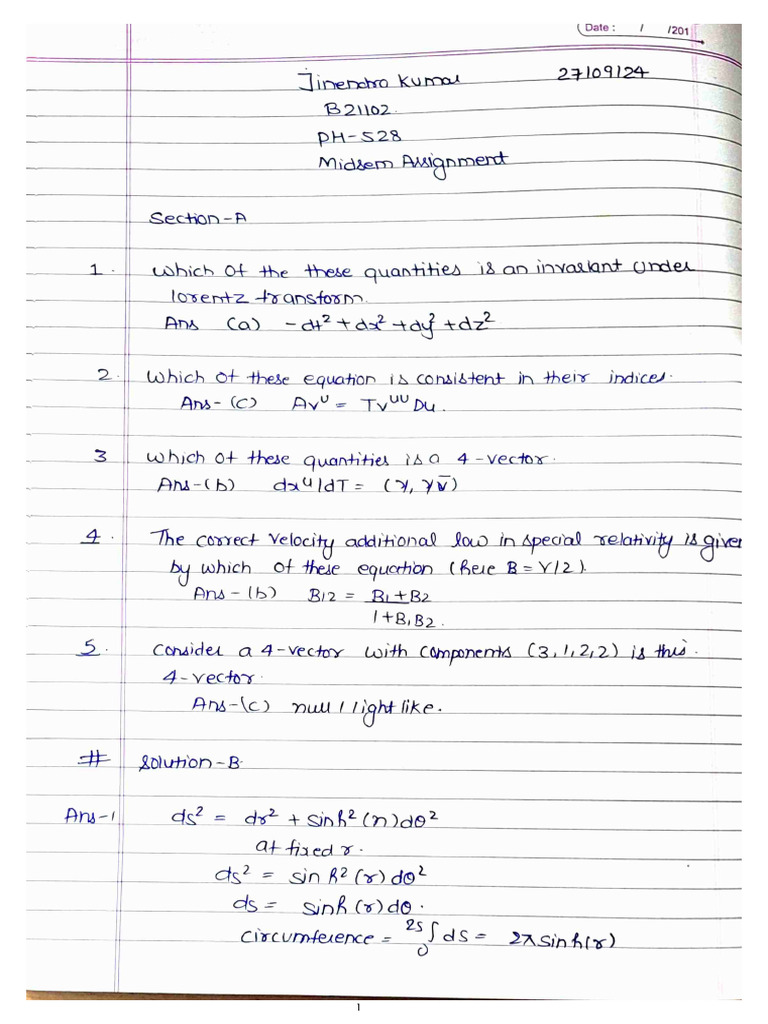 B21102 Midsem Assignment | PDF