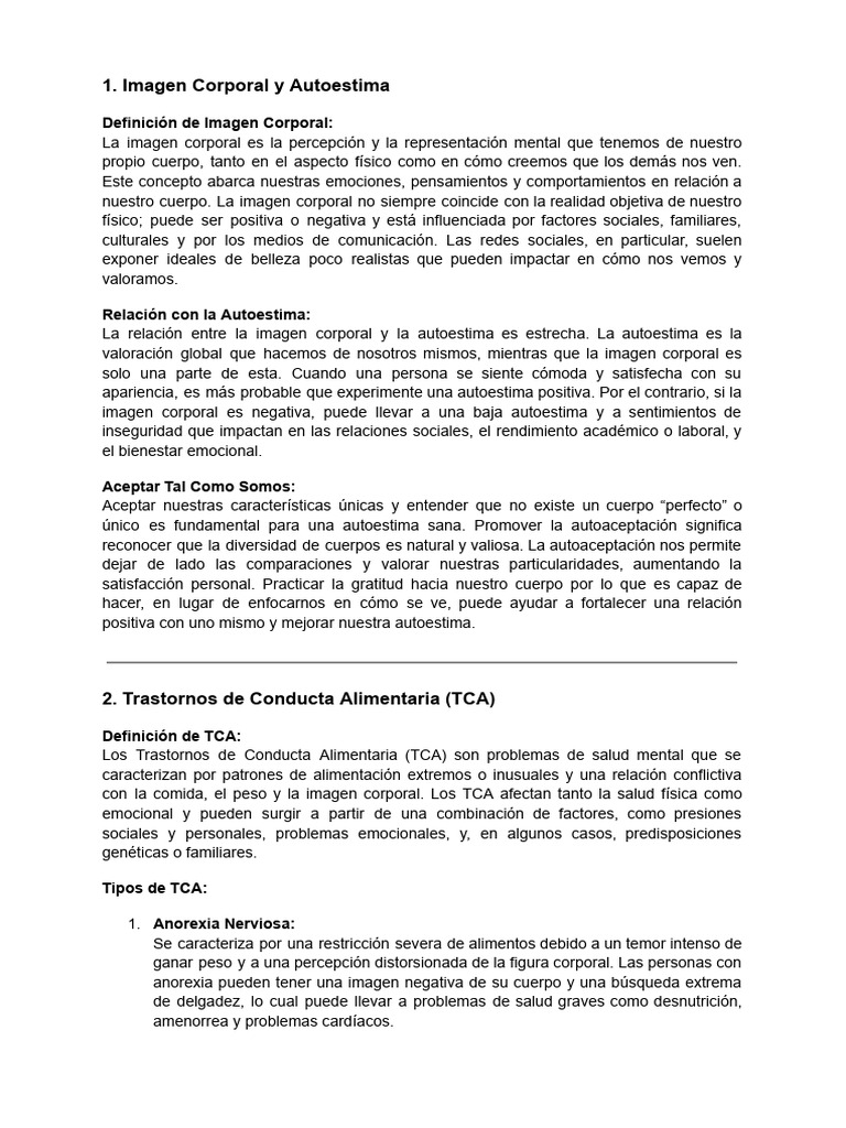 Expo Tca | PDF | Desorden alimenticio | Autoestima