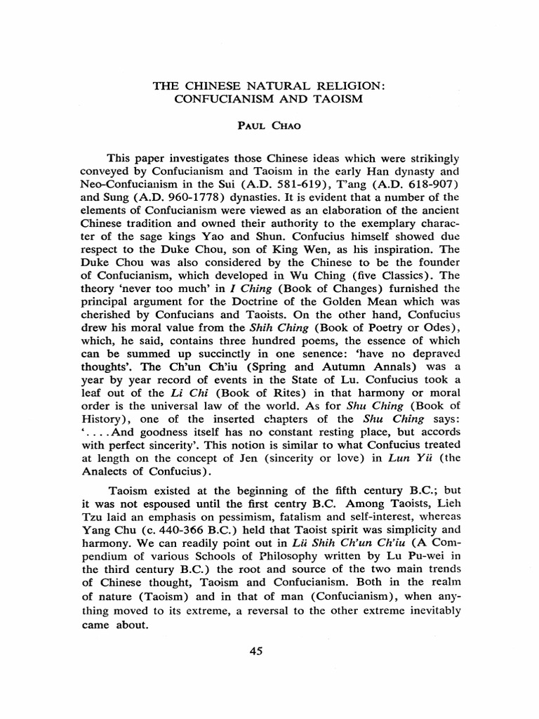 Confucianism and Taoism | PDF | Confucianism | Chinese Philosophy