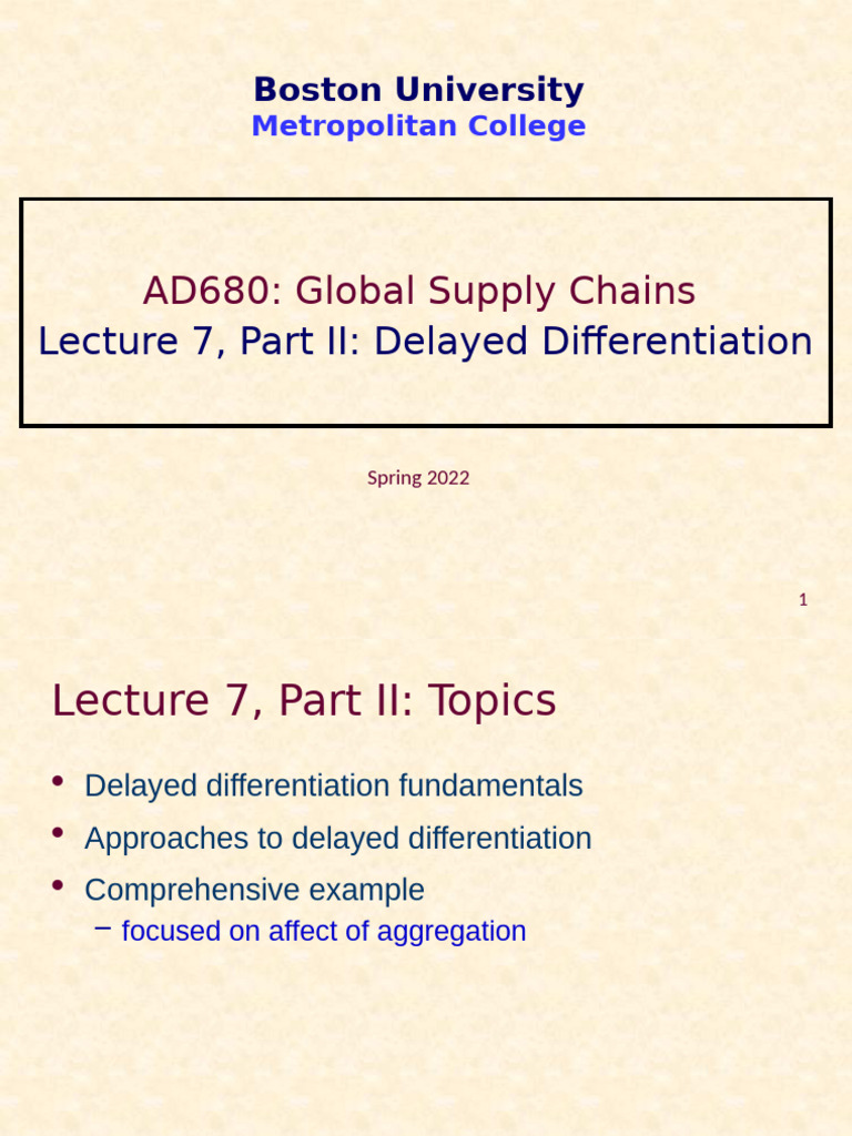 AD680-Spring2022-Lecture - 07 - PART 2 - BB | PDF | Inventory | Business