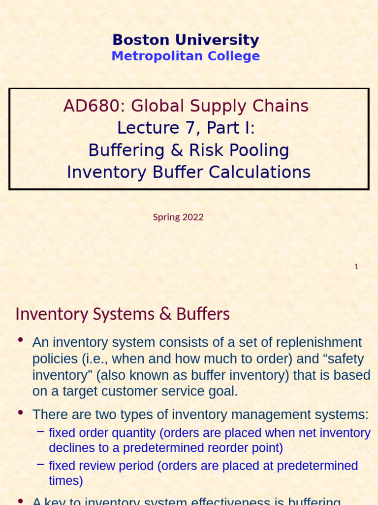 Supply Chain Inventory Strategies | PDF | Inventory