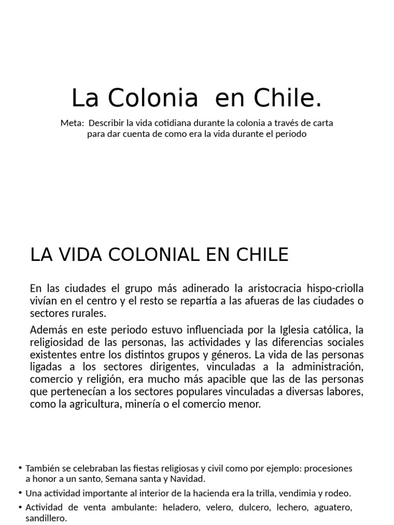 La Vida Colonial en Chile 5 B | PDF