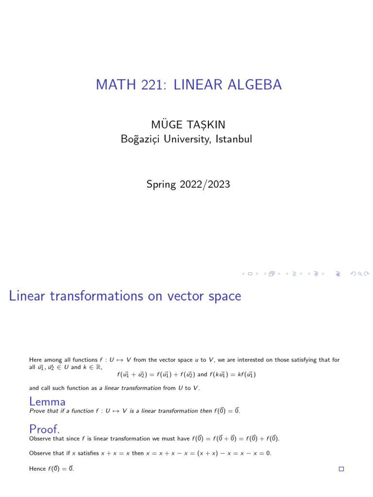 2.3. LinearTransformations | PDF | Basis (Linear Algebra) | Linear Map