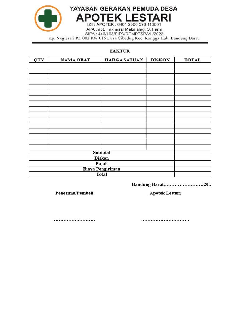 Berkas Administrasi Apotek 1 | PDF