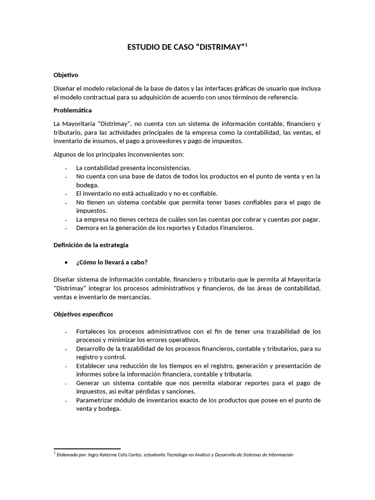 Estudio de Caso "Distrimay" | PDF | Contabilidad | Contador