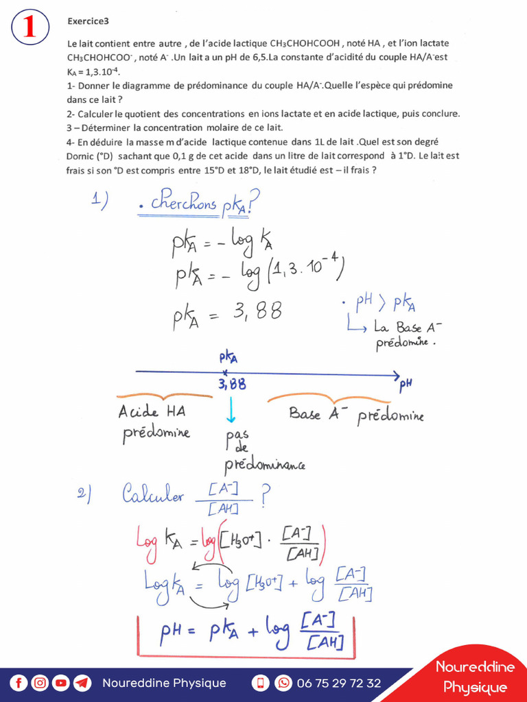 Acido-Basique Ex3 + Correction | PDF