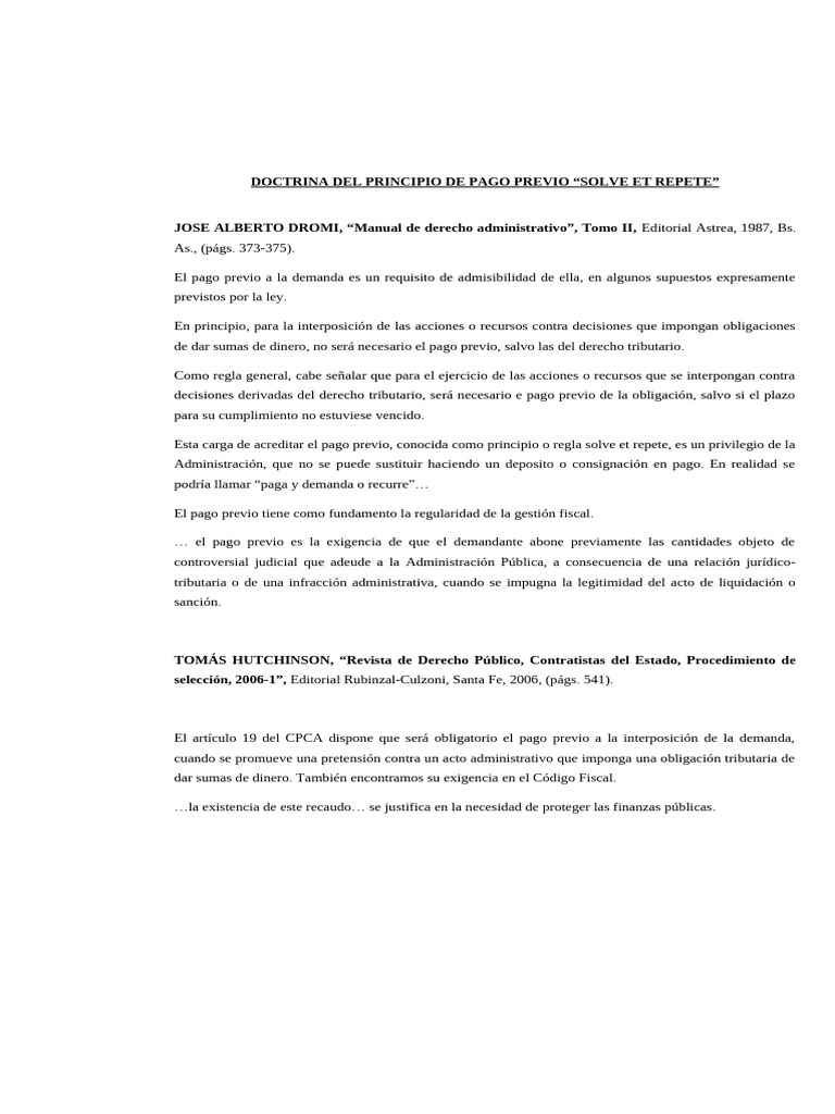 Principio de Pago Previo | PDF