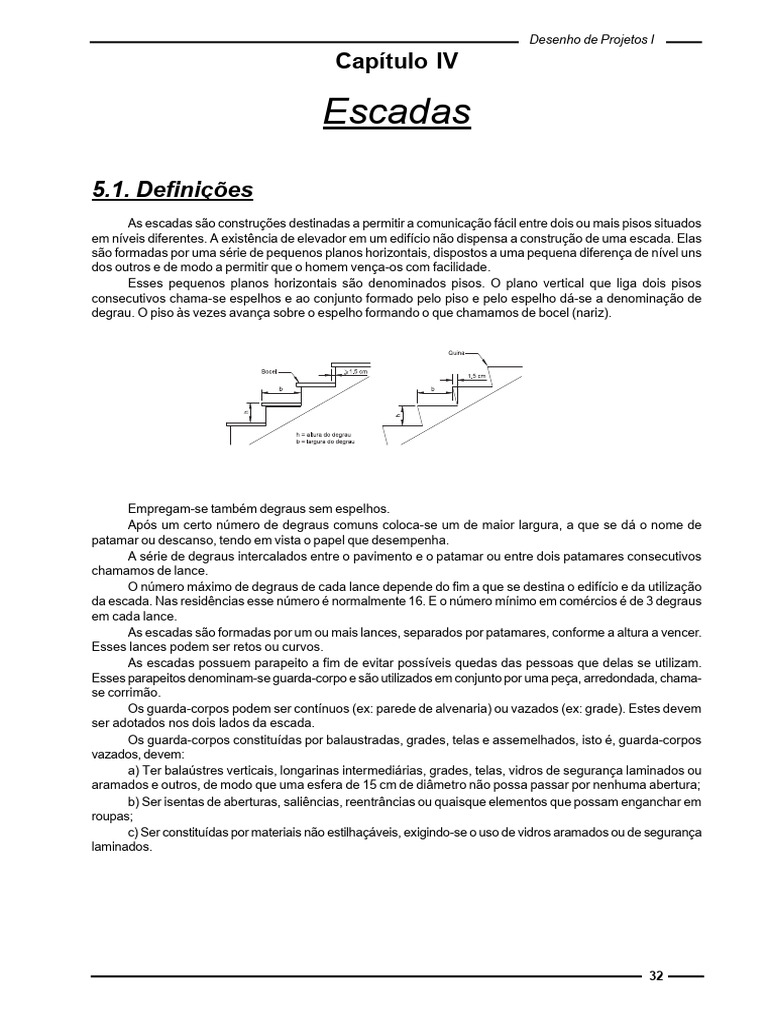 Apostila Sobre Escadas | PDF | Desenho