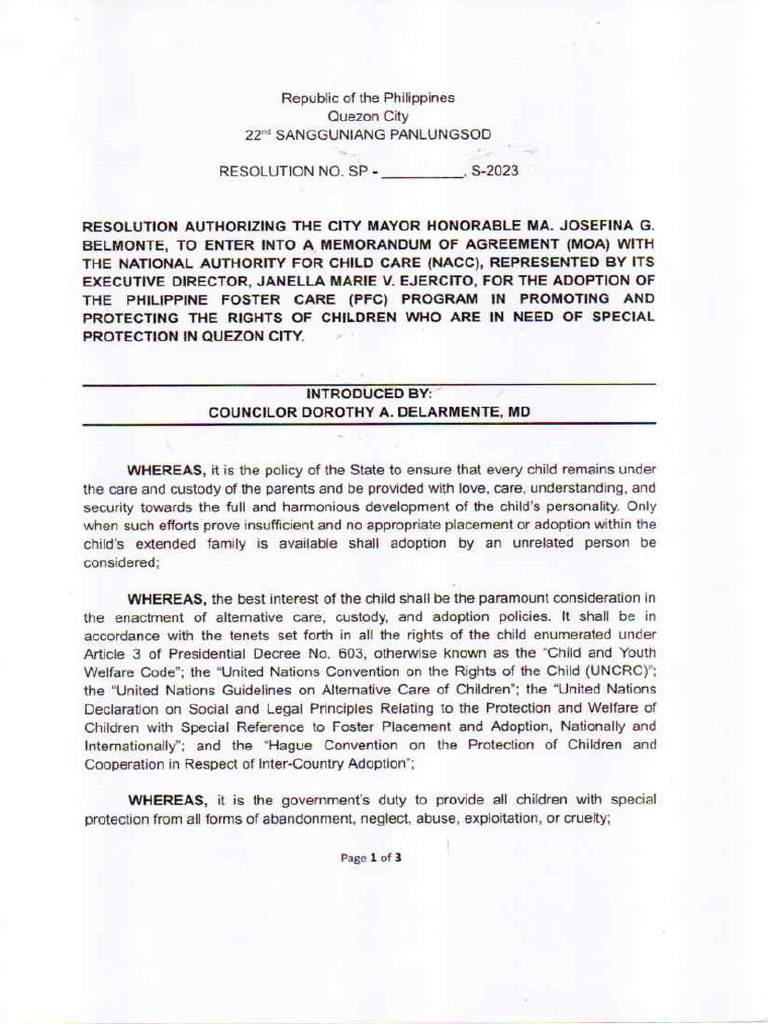 Council Resolution | PDF