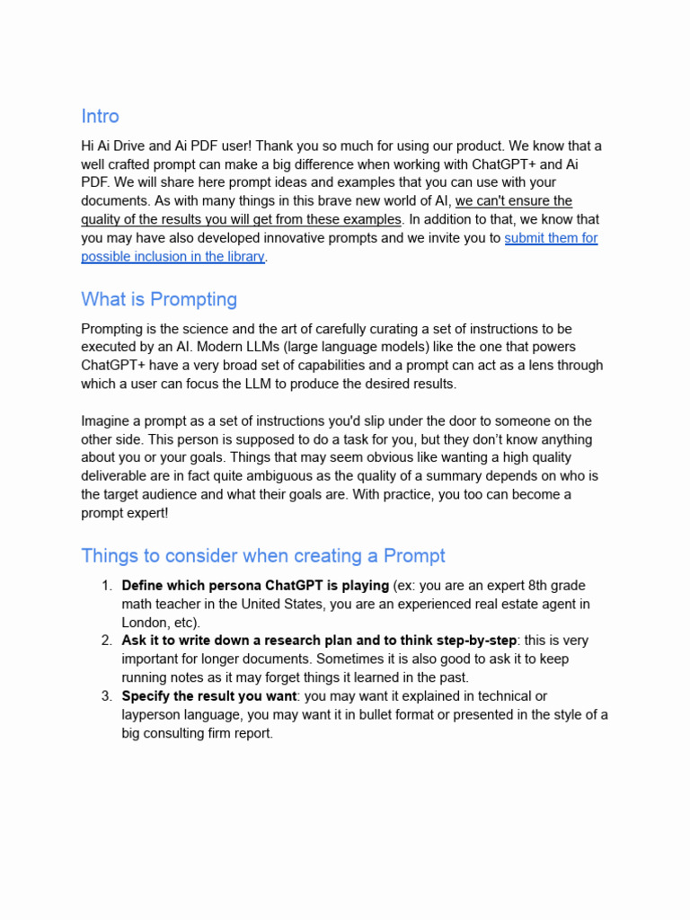 Ai Drive - Prompt library | PDF | Supreme Court Of The United States ...