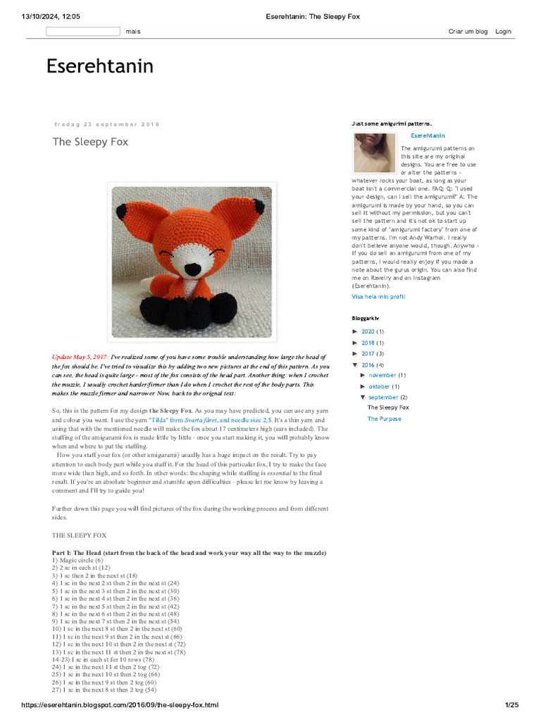 The Sleepy Fox | PDF