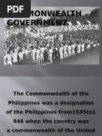 Philippine Commonwealth Overview and Key Acts | PDF | President Of The Philippines | World Politics