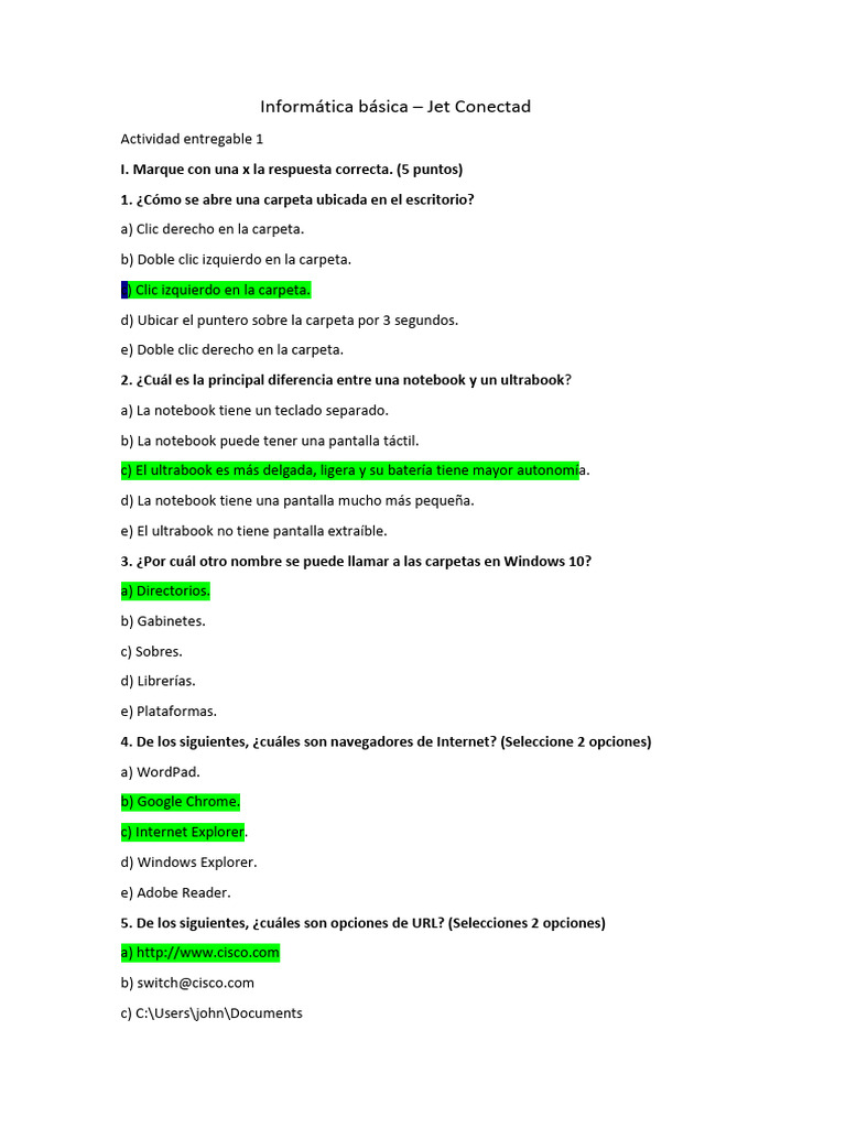 Preguntas de Informática Básica | PDF | Informática