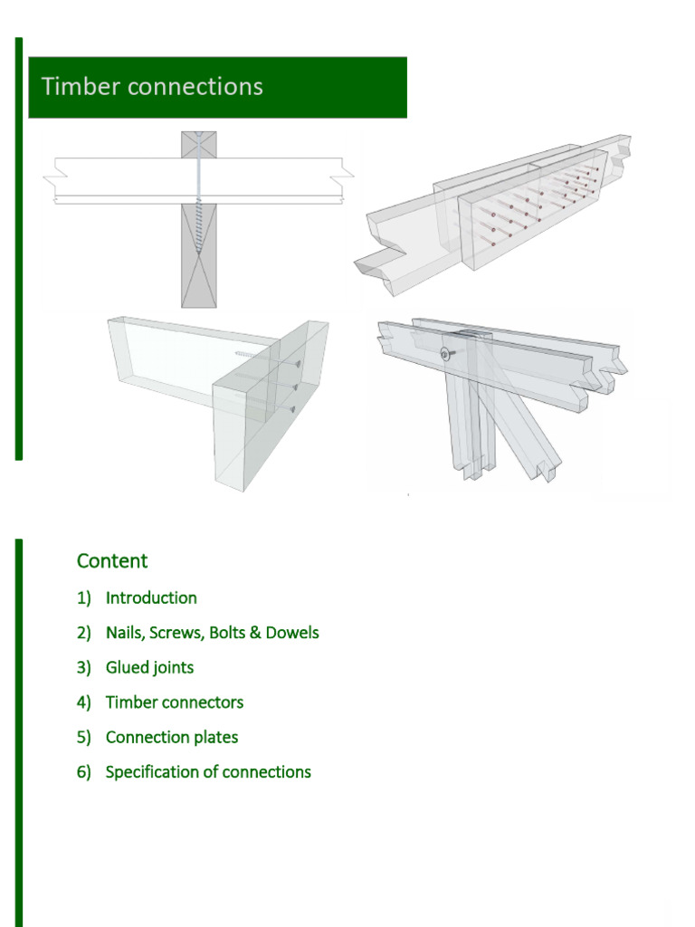 Timber Connections Extra Handout | PDF | Screw | Adhesive