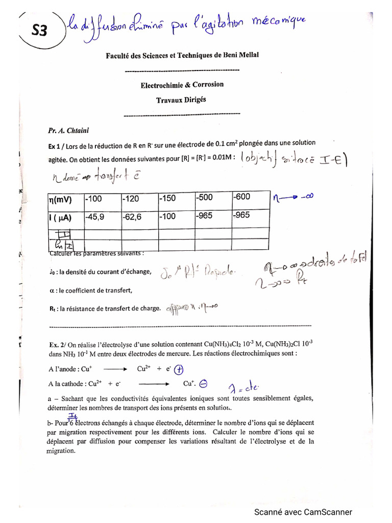 TD3-4 Électrochimie | PDF