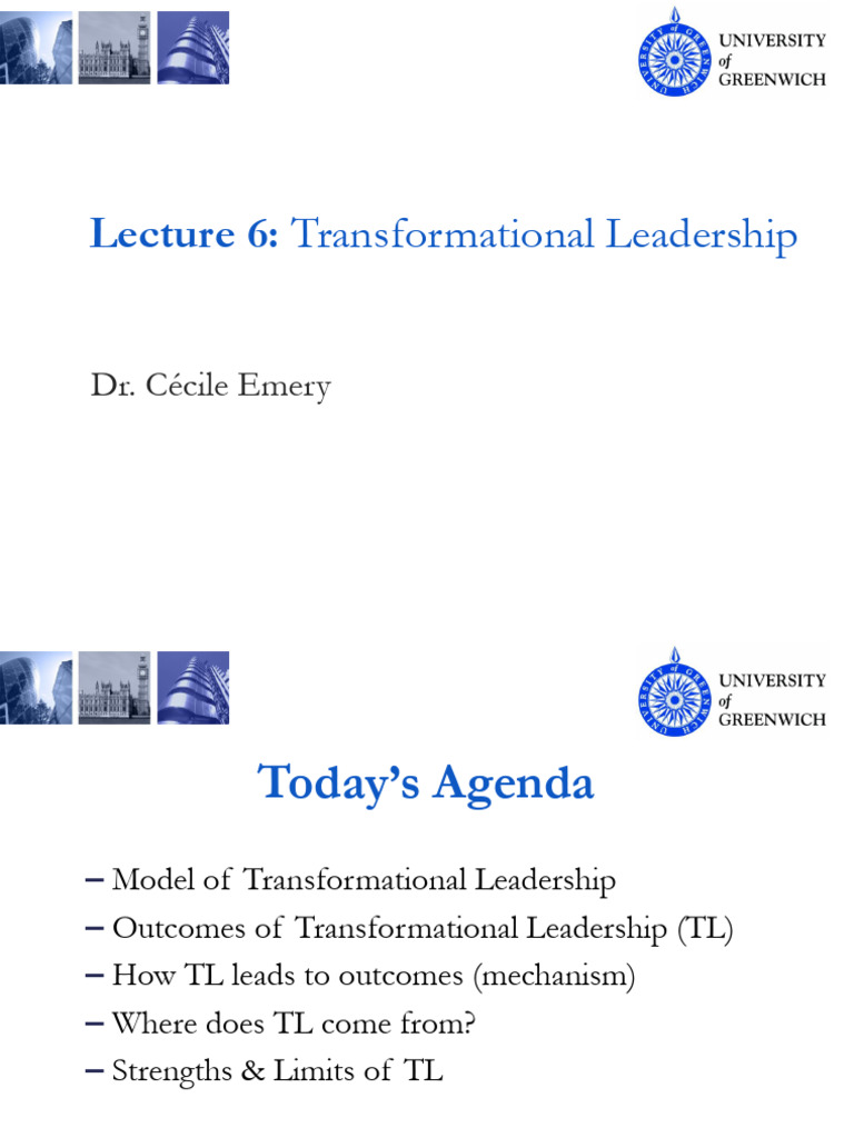 Week 21 - TL-leader ship | PDF | Transformational Leadership | Leadership