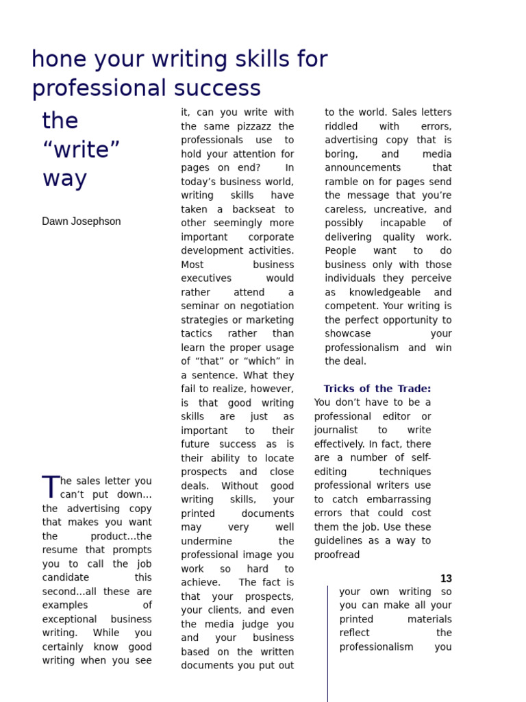 How To Write The Right Way | PDF | Writing | Human Communication