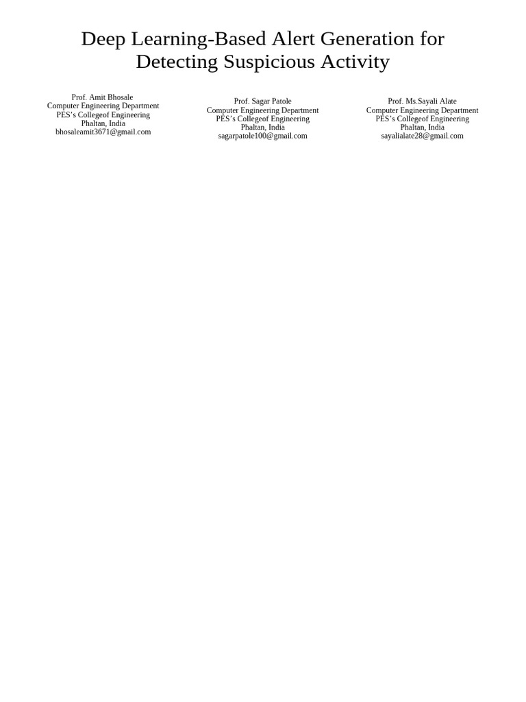 ATB Deep Learning-Based Alert Generation For Detecting Suspicious Activity | PDF | Artificial ...