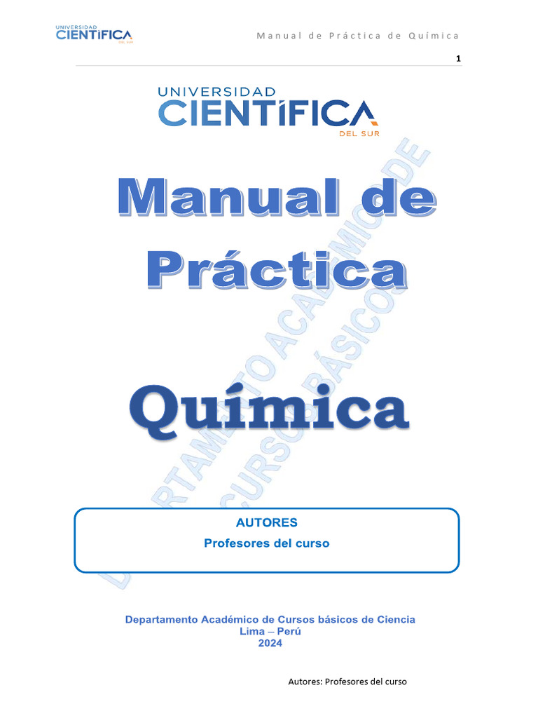 Guía+de+práctica+de+química+-+2024-2+ (1) 2 | PDF | Combustión ...