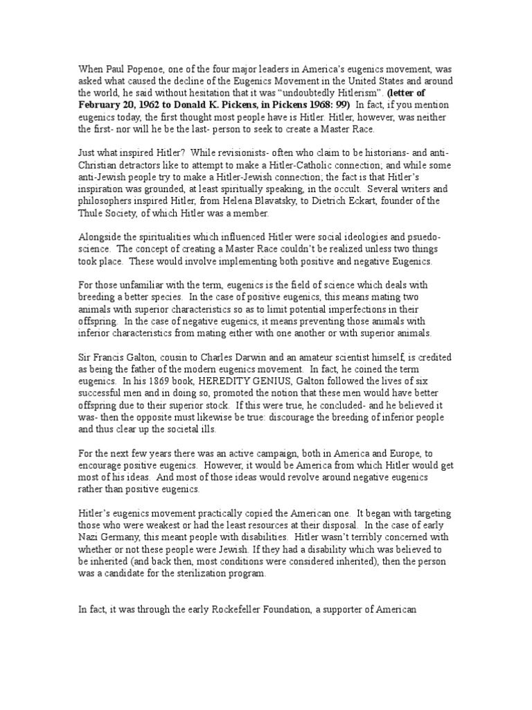 When Paul Popenoe | PDF | Eugenics | Nazi Germany