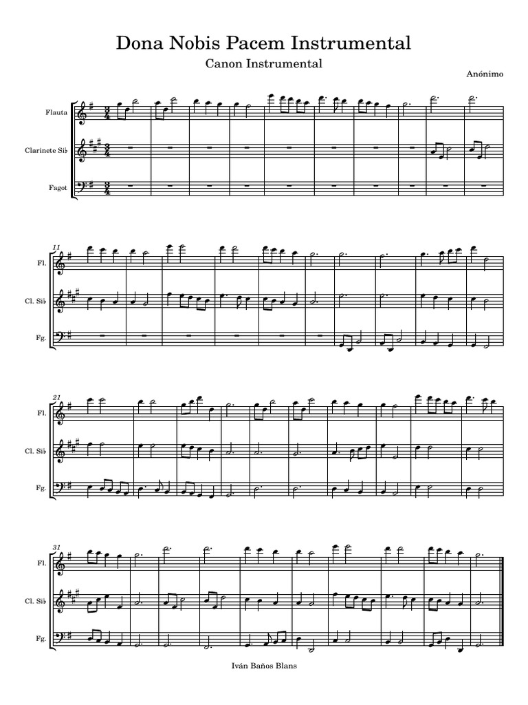 Dona Nobis Pacem Instrumental | PDF