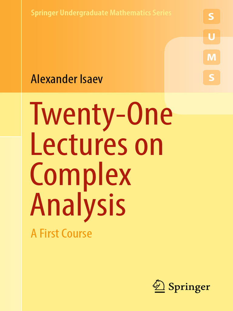Twenty-One Lectures On Complex Analysis | PDF | Complex Number | Power Series