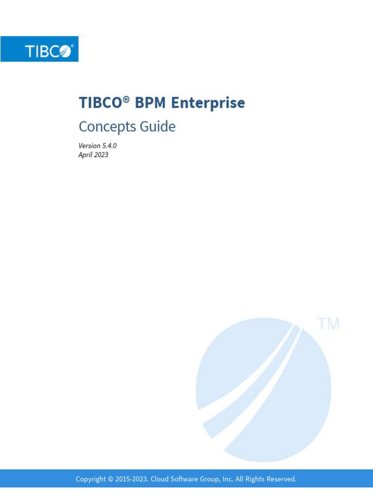 TIB Bpme 5.4.0 Concepts-Guide | PDF | Business Process Management | Business Process