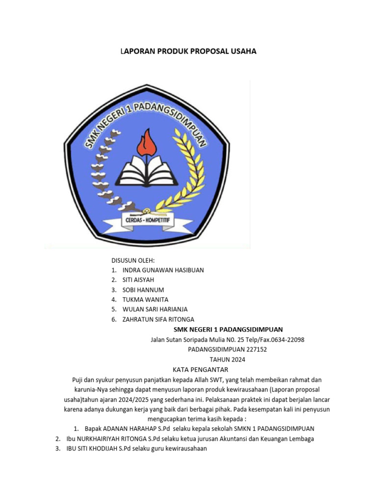 LAPORAN PRODUK-wulan | PDF