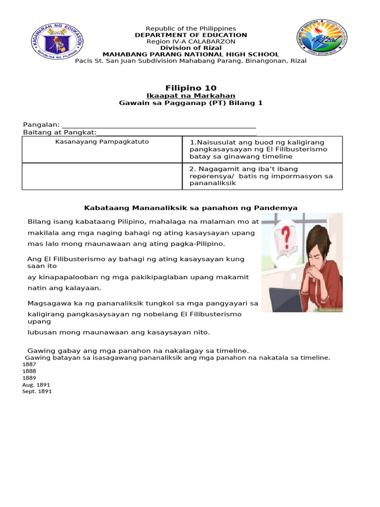 Filipino-10 Q4 PT1 | PDF
