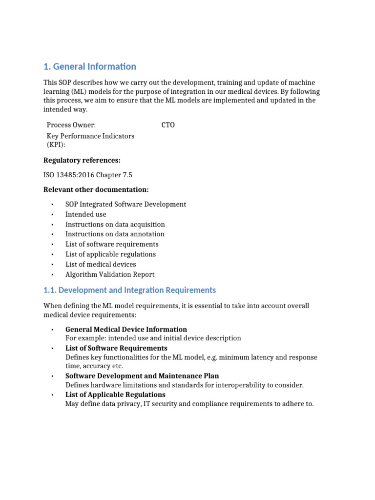 Sop Machine Learning Model Development | PDF | Machine Learning | Data
