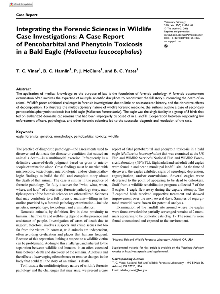 Wildlife Forensic Investigation | PDF | Pathology | Forensic Science