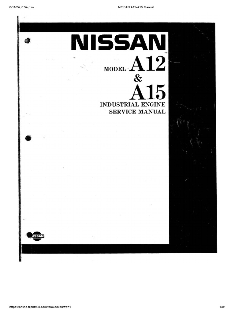 Nissan A12-A15 Manual | PDF